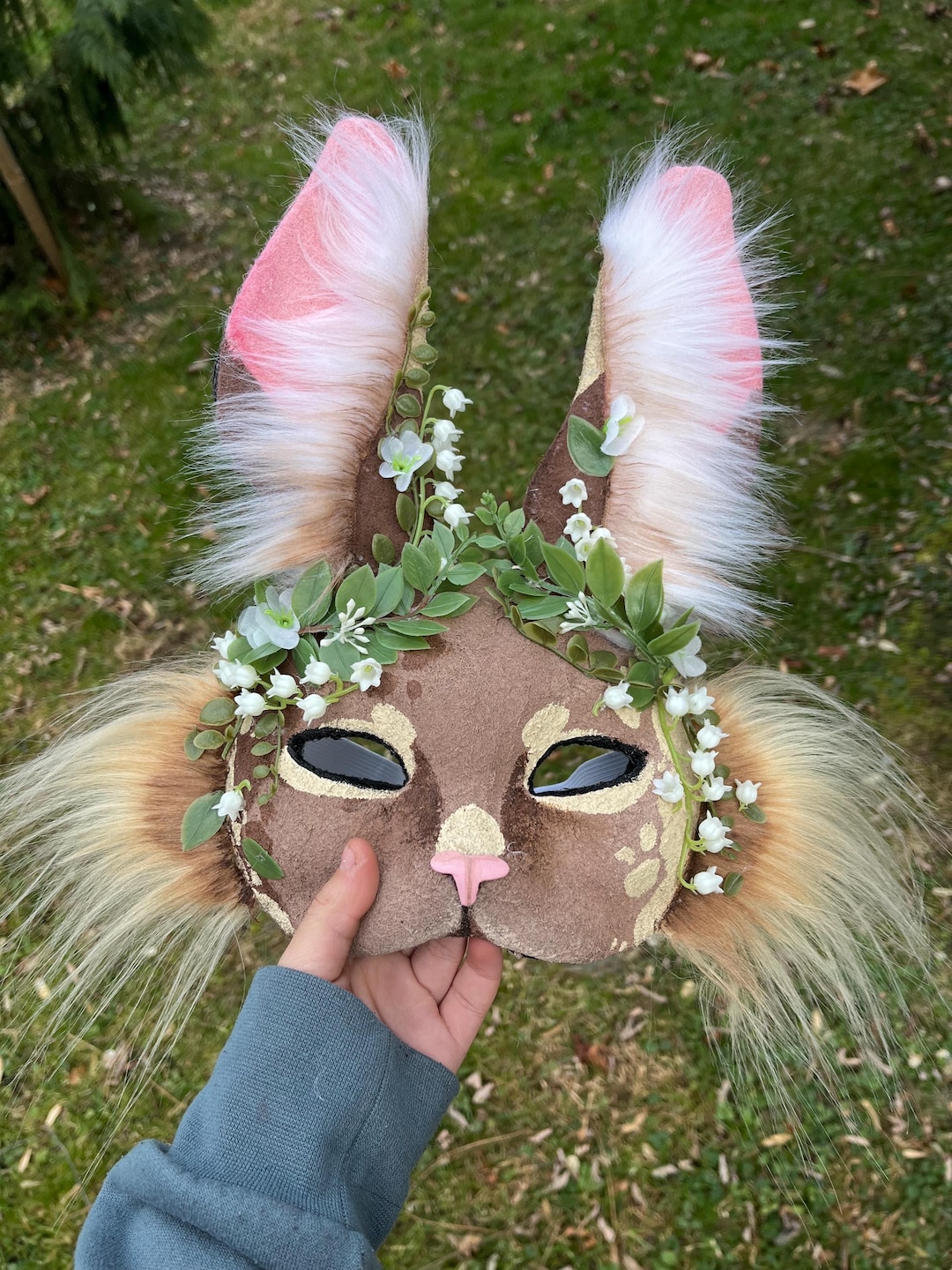 Felted Brown Desert Therian Cat Mask - Etsy