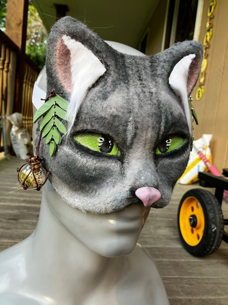 Felted Tabby Therian Cat Mask - Etsy