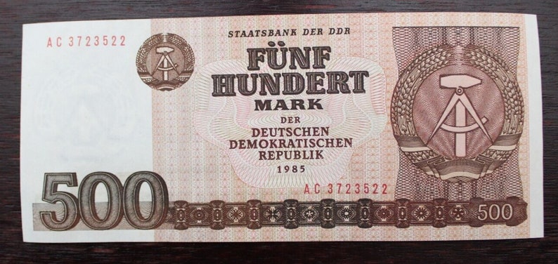 East German Banknotes 5-500 Set 1971-1985 UNC, GDR DDR - Etsy