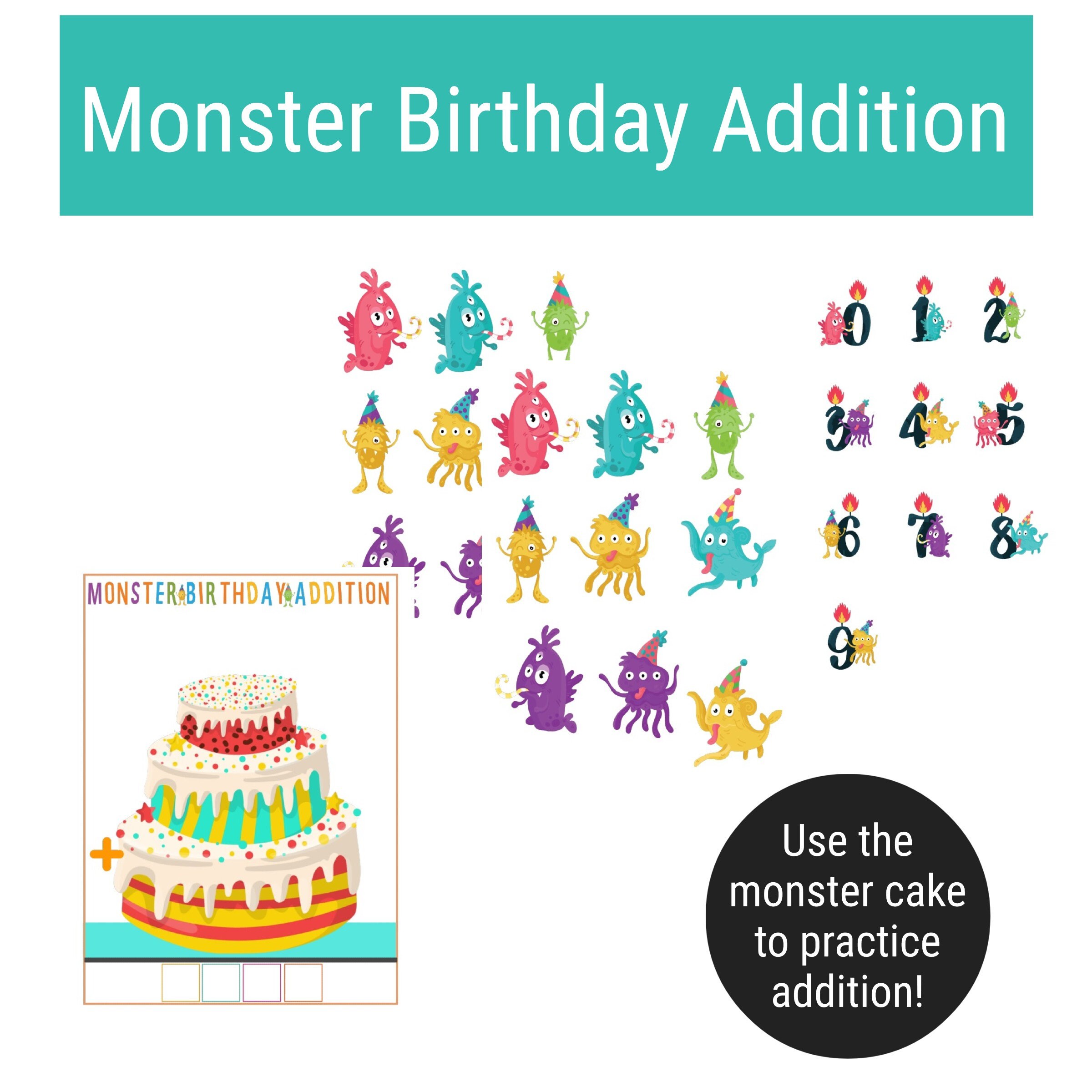 Math / Monster Math Activities / Addition Practice / Subtraction ...