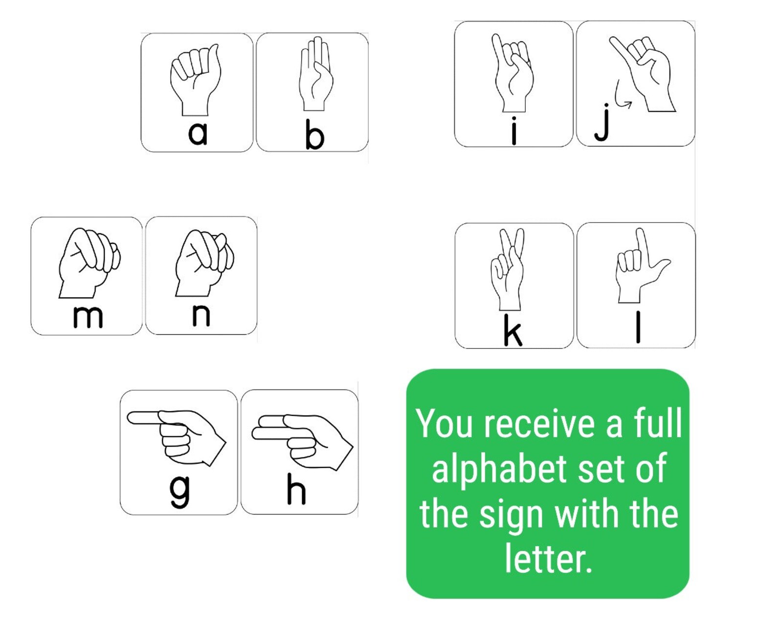 Alphabet Sign Language Cards / Sign Language / Alphabet Cards - Etsy
