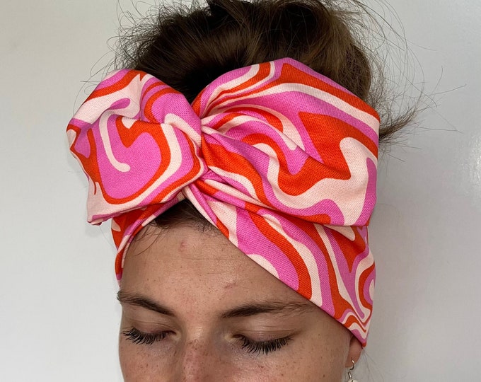 Retro Swirl Wide Wire Hair Wrap Wire Headband Wired Head Wrap Wide ...