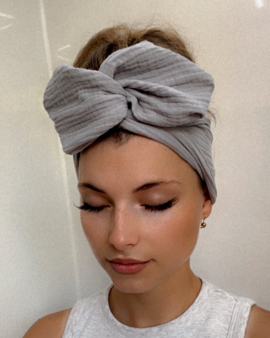Grey Wide Wire Hair Wrap Wire Headband Wired Head Wrap Wide Wired ...
