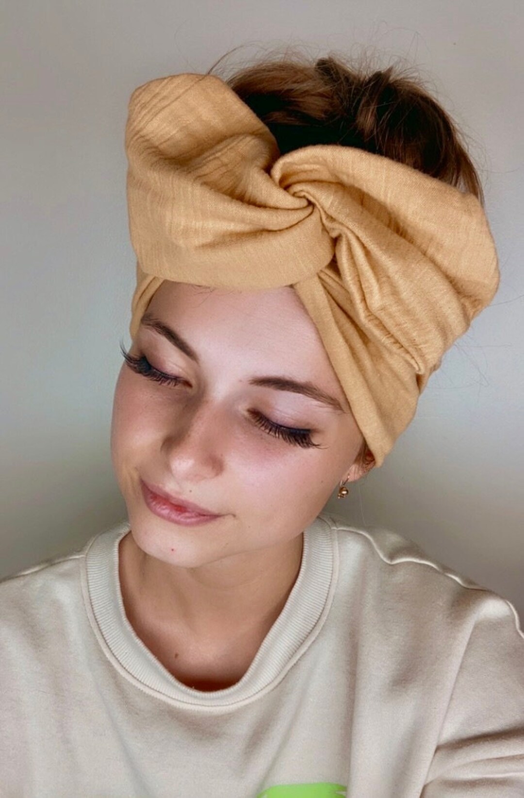 Mustard Wide Wire Hair Wrap Wire Headband Wired Head Wrap - Etsy