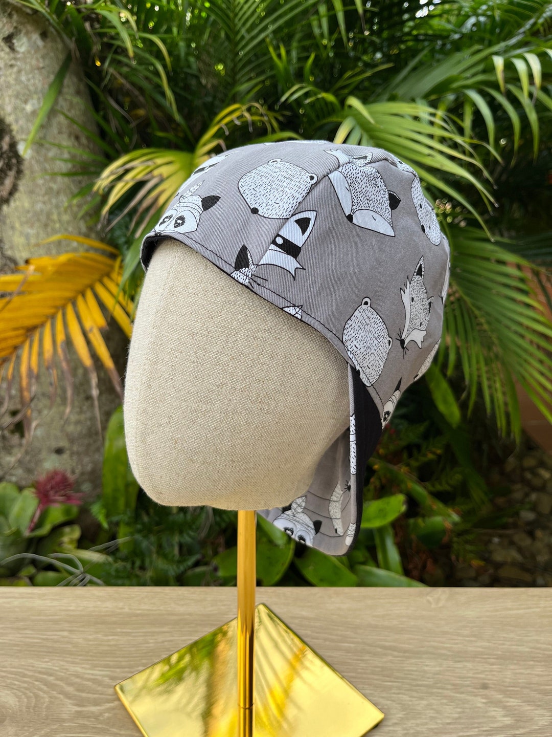 Robbery Racoon Welding Cap | 100% Cotton Black Reversible Animal Custom ...