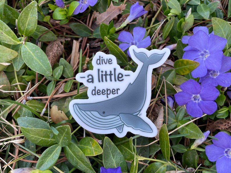 Dive a Little Deeper Waterproof Sticker - Etsy