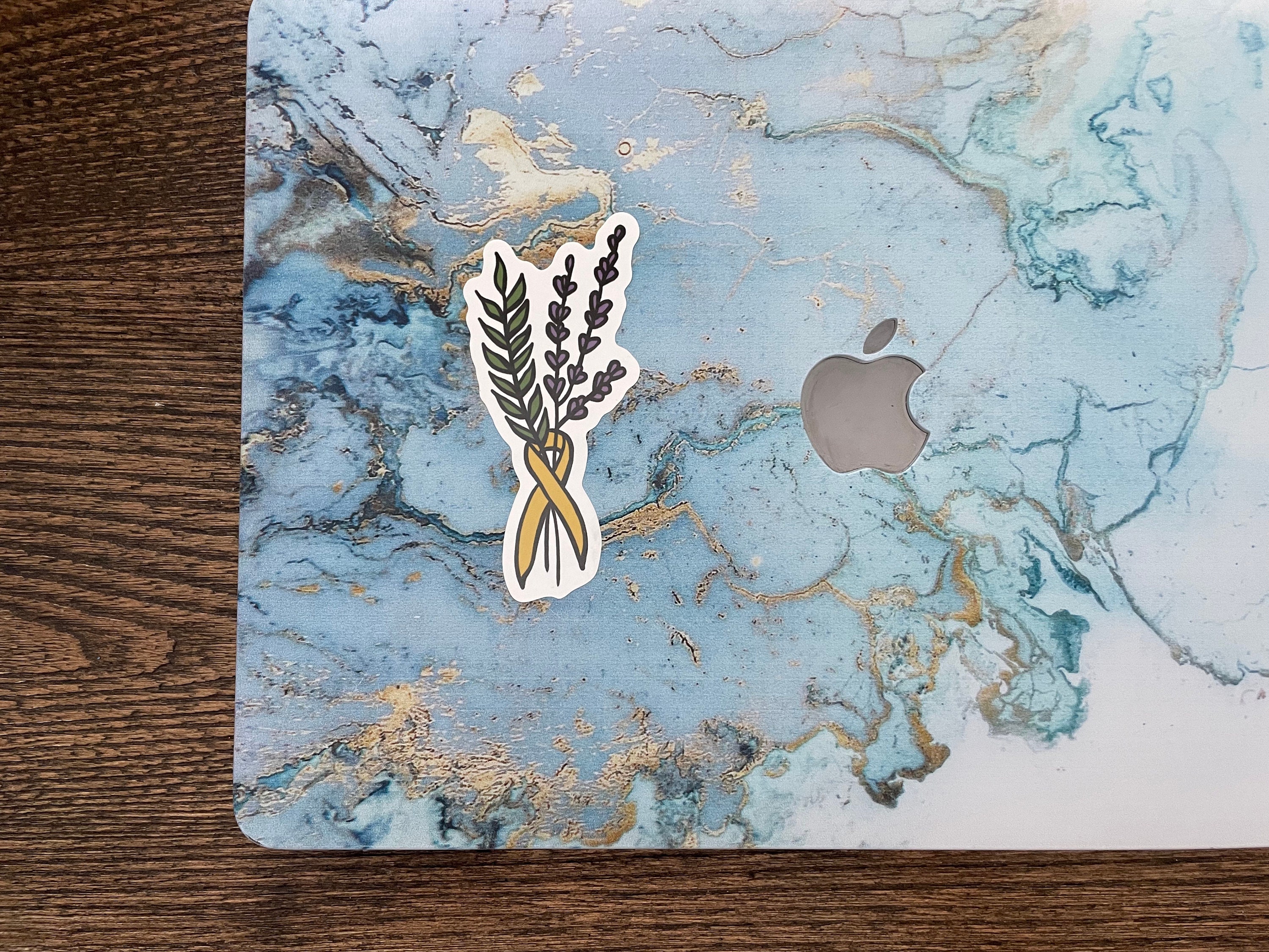 Childhood Cancer/ Sarcoma Floral Ribbon - Waterproof Sticker - Etsy