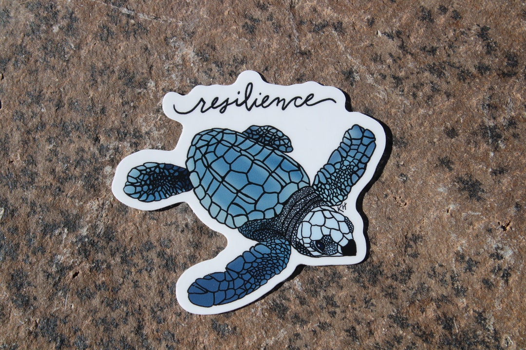 Resilience Turtle Waterproof Sticker - Etsy