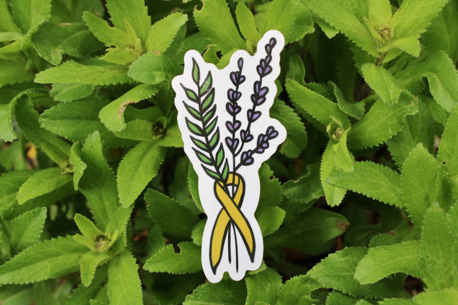 Childhood Cancer/ Sarcoma Floral Ribbon Sticker - Etsy