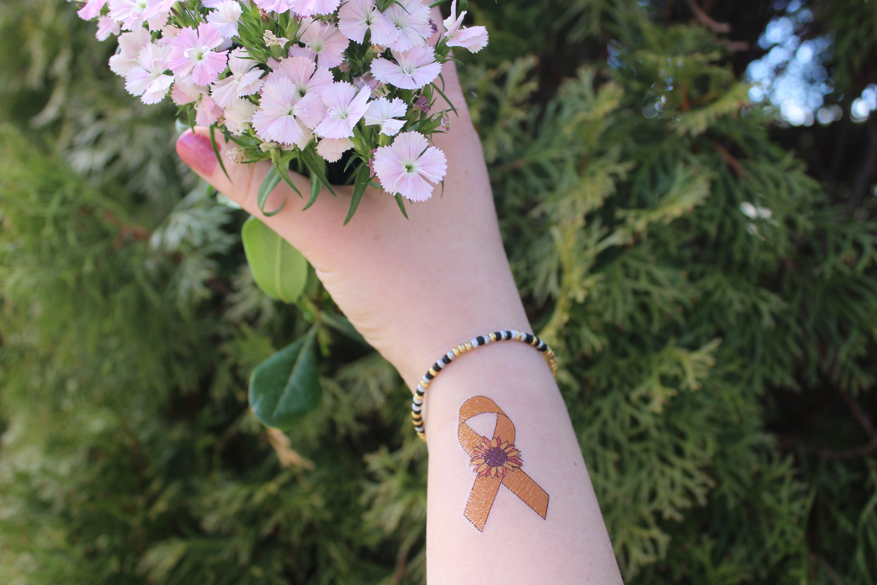 Cross And Cancer Ribbon Tattoo Designs