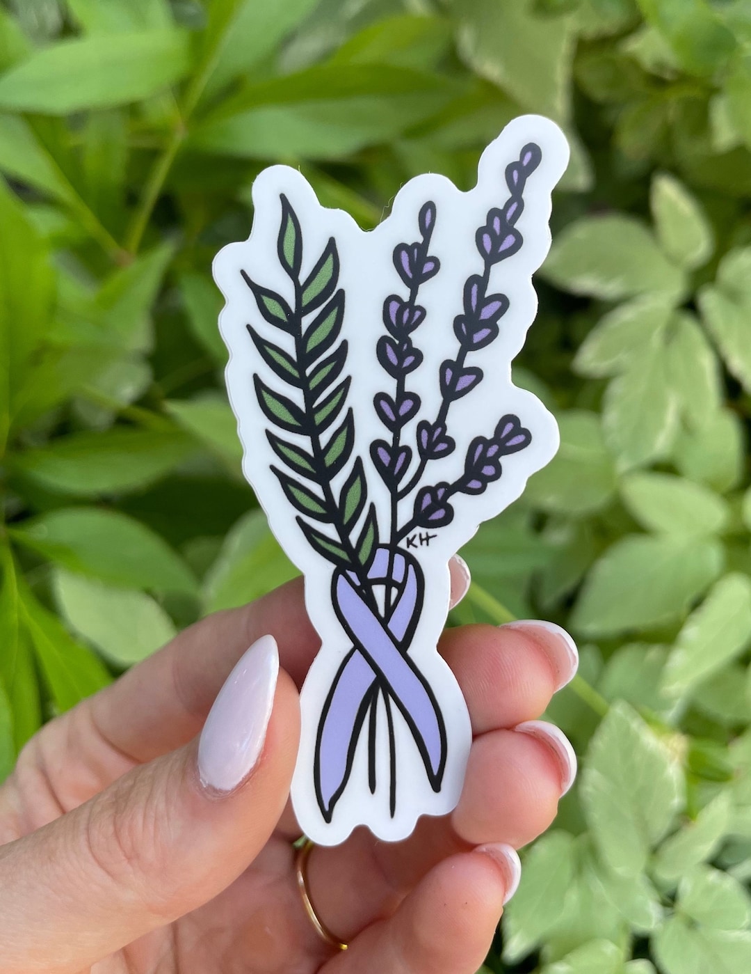 Stomach/gastric Cancer Floral Ribbon -waterproof Sticker - Etsy