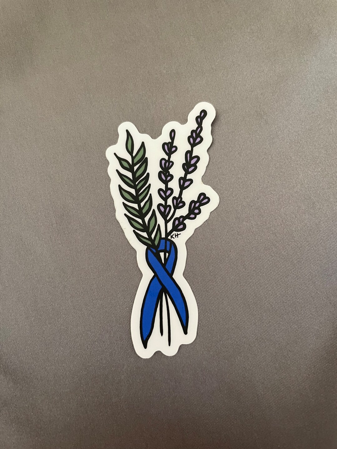 Colon/ Colorectal Cancer Floral Ribbon Sticker - Etsy