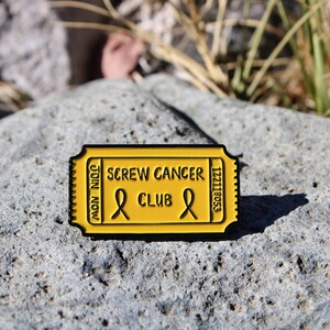 Screw Cancer Club Yellow - Enamel Pin - Etsy