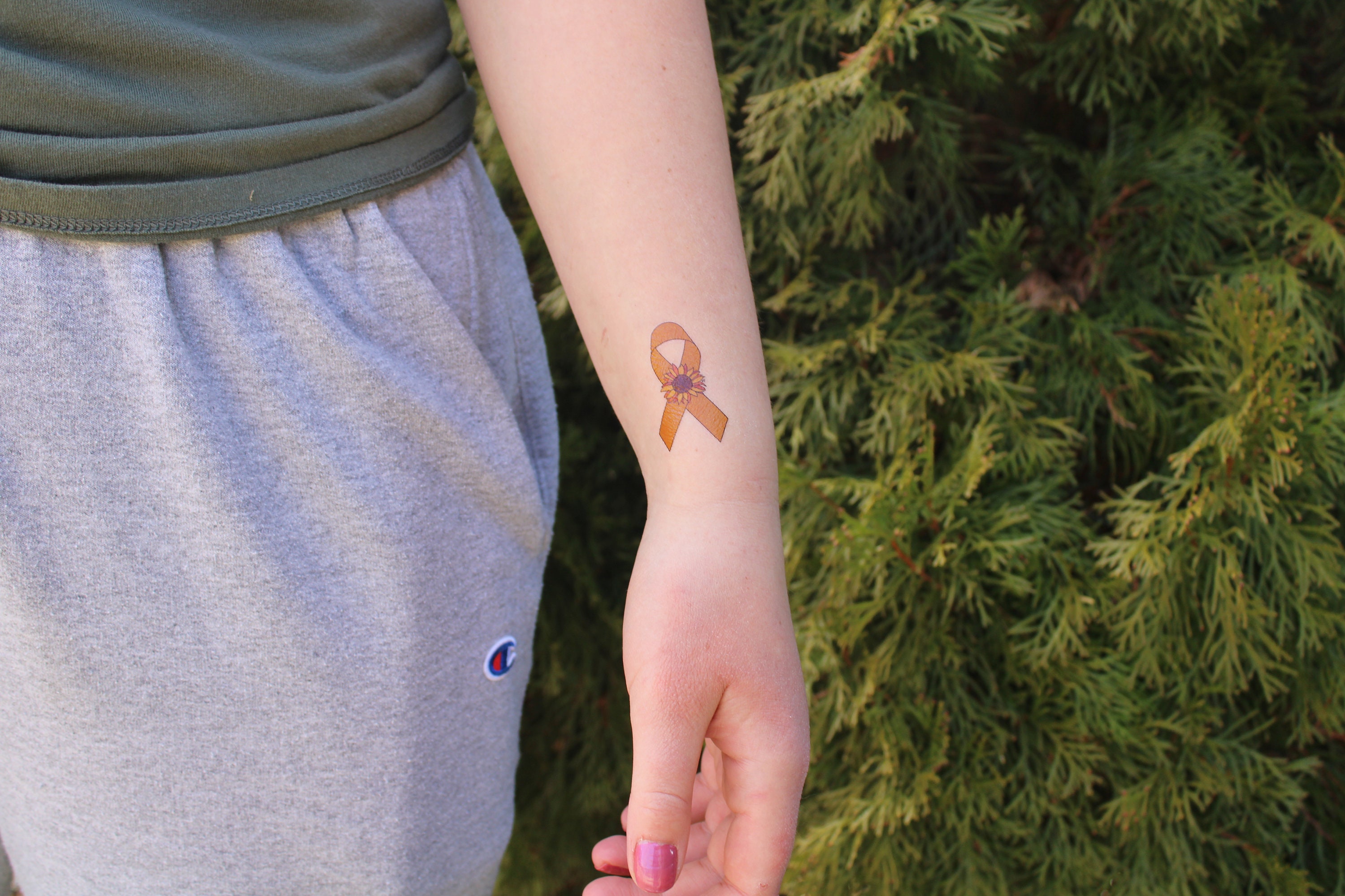 Ewing Sarcoma Ribbon Tattoo