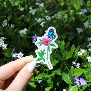 Blue Butterfly Sticker - Etsy