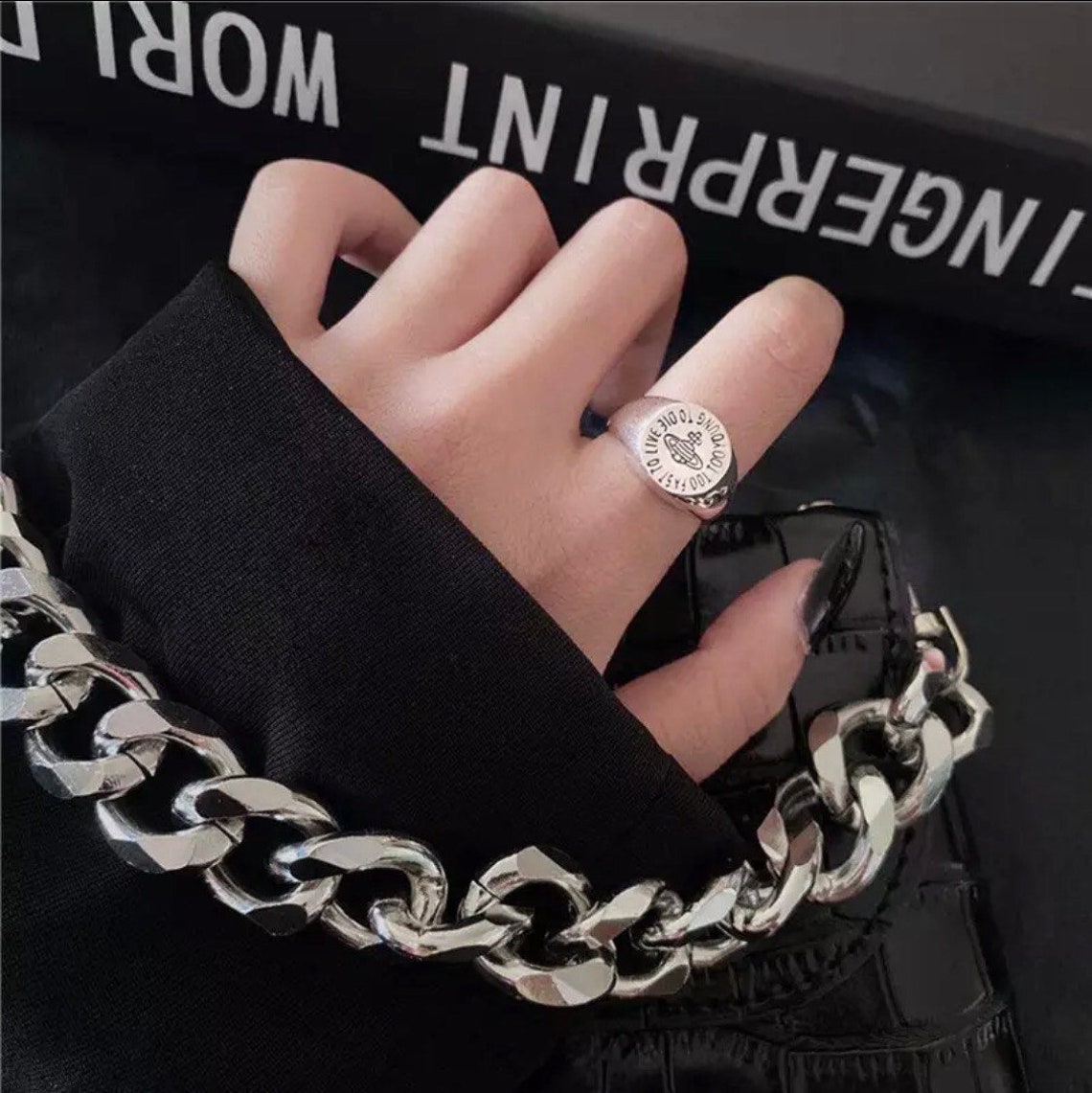 S925 sterling silver adjustable Unisex Ring | Etsy