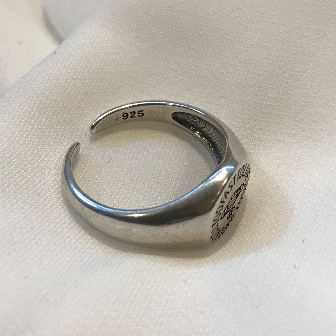 S925 sterling silver adjustable Unisex Ring | Etsy