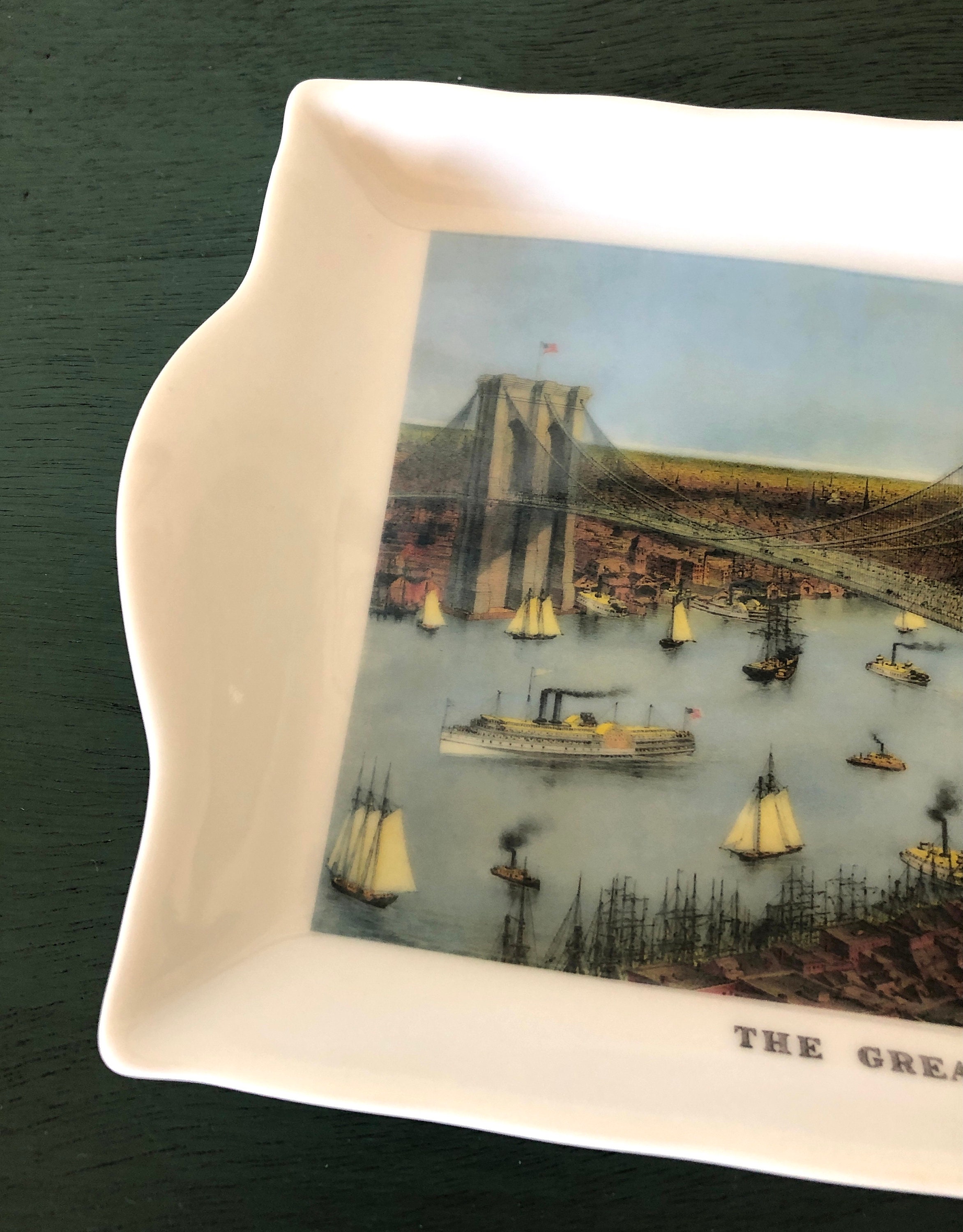 Home & Living vintage New York gift Brooklyn Bridge The Great East ...