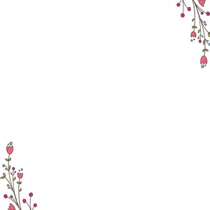 Printable Letterhead, Digital Download, Spring Flower Blue, Lined ...