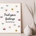 Feelings Mental Health Poster, Digital Wall Art, Therapy Office Decor ...