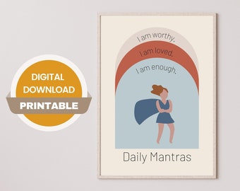 Feelings Mental Health Poster Digital Wall Art Therapy | Etsy