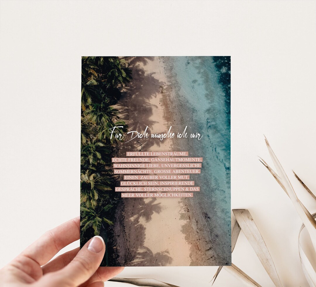 Postcard Set "friendship" With Saying HONEYNUT® Fiji | Birthday Gift ...