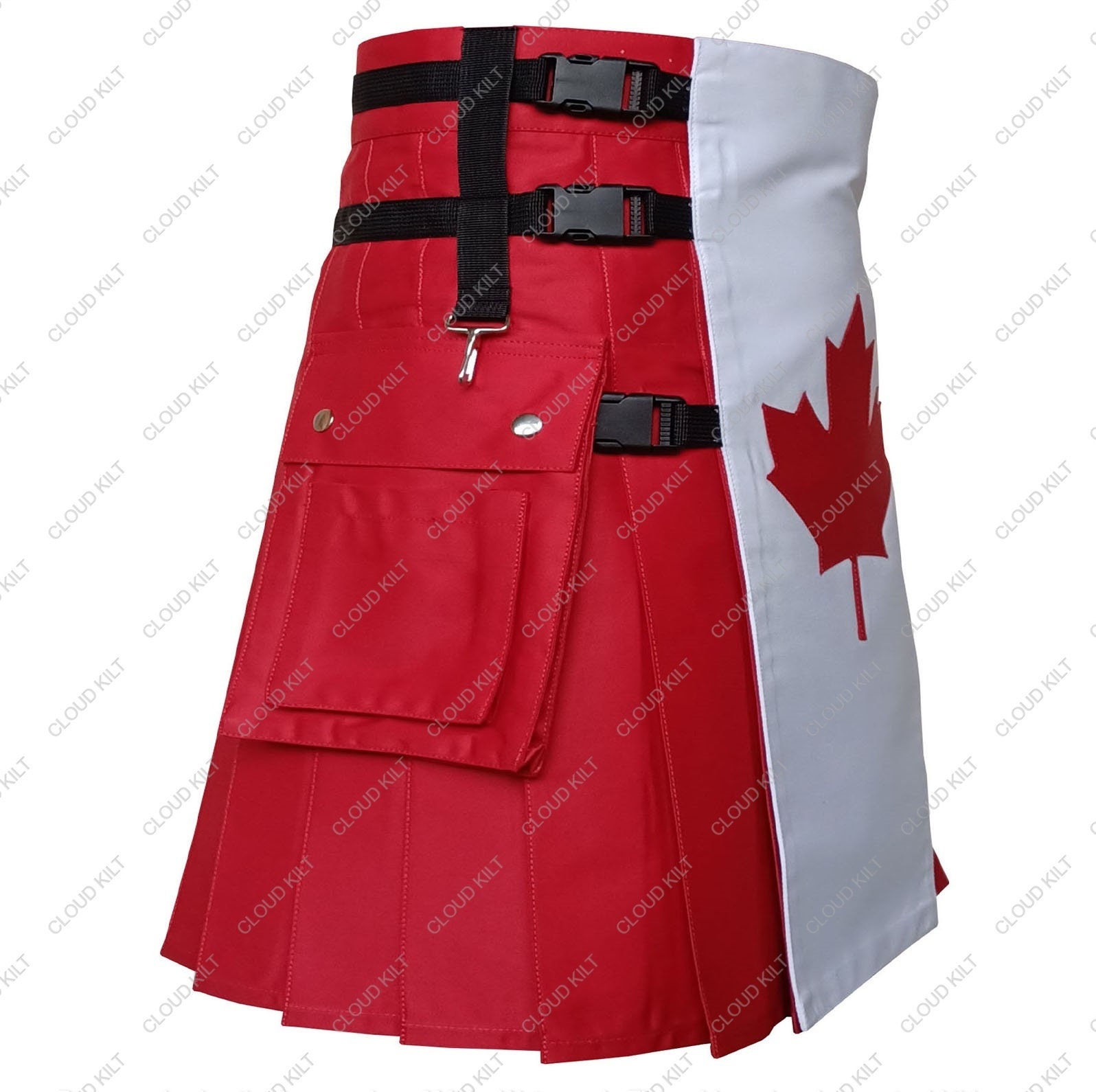 Canadian Flag Men's Kilt Kilt for Men Utility Kilt Fashion Kilt Two ...