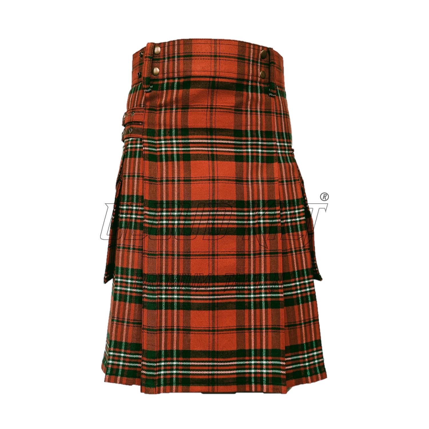 Scott Ancient Tartan Kilt | Utility Kilt With Cargo Style Pockets |16oz ...