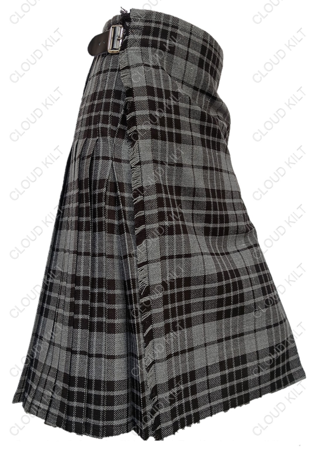 Scottish 8 Yard Tartan Kilt for Men Grey Watch Kilt Made to Order Clan Grey Watch Kilt Made With ...