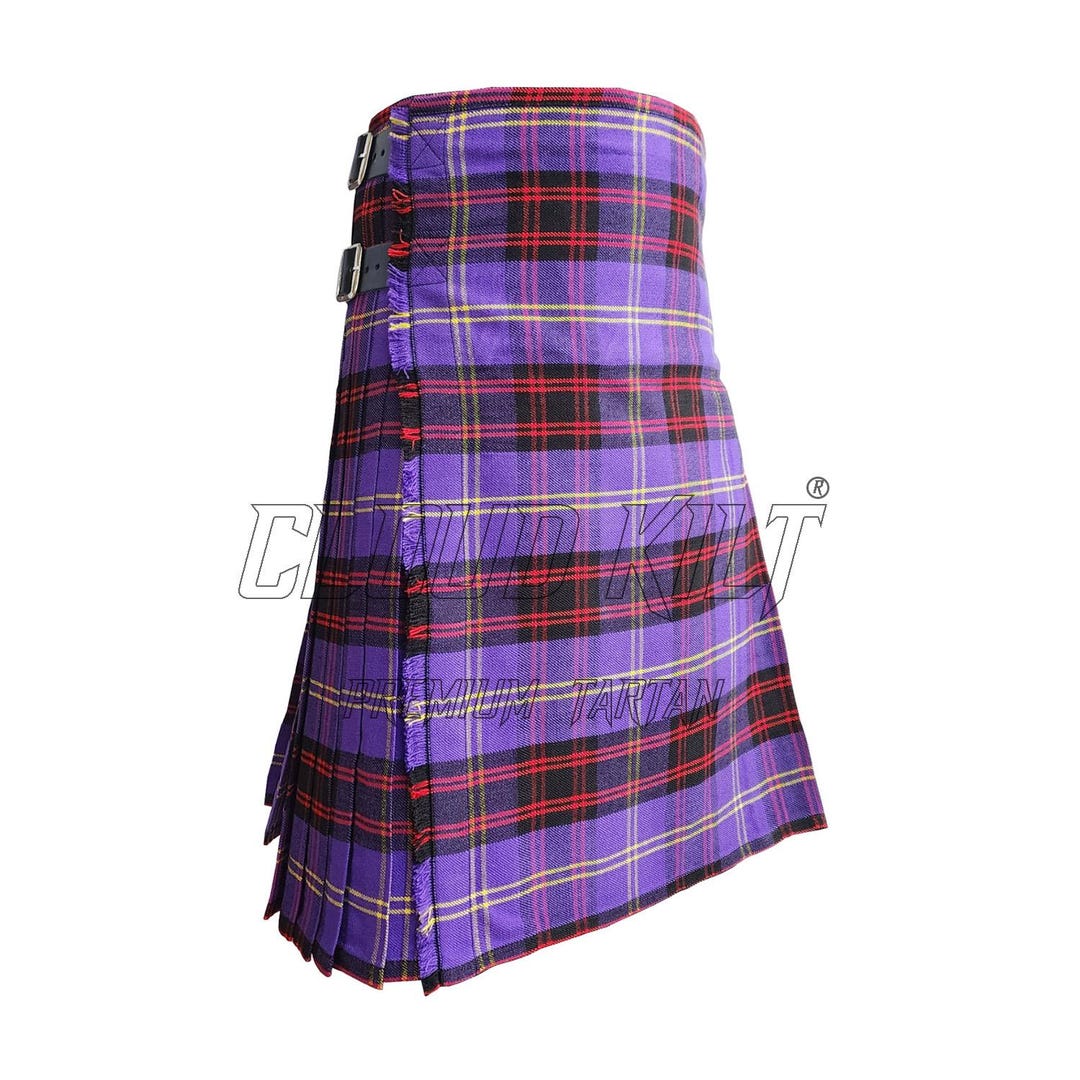 Rutherford Tartan Kilt for Men Scottish 8 Yard Tartan Kilts Made With ...