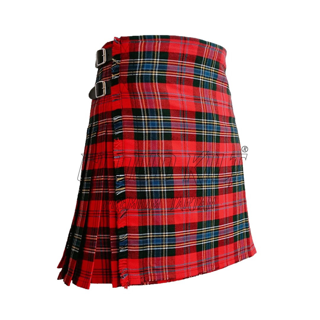 Maclean Duart Red Modern Tartan Kilt, 8 Yard Kilt, Handcrafted ...