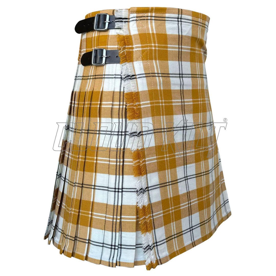 Ailsa Gold Tartan Kilt: 8 Yard Highland Dress - Etsy