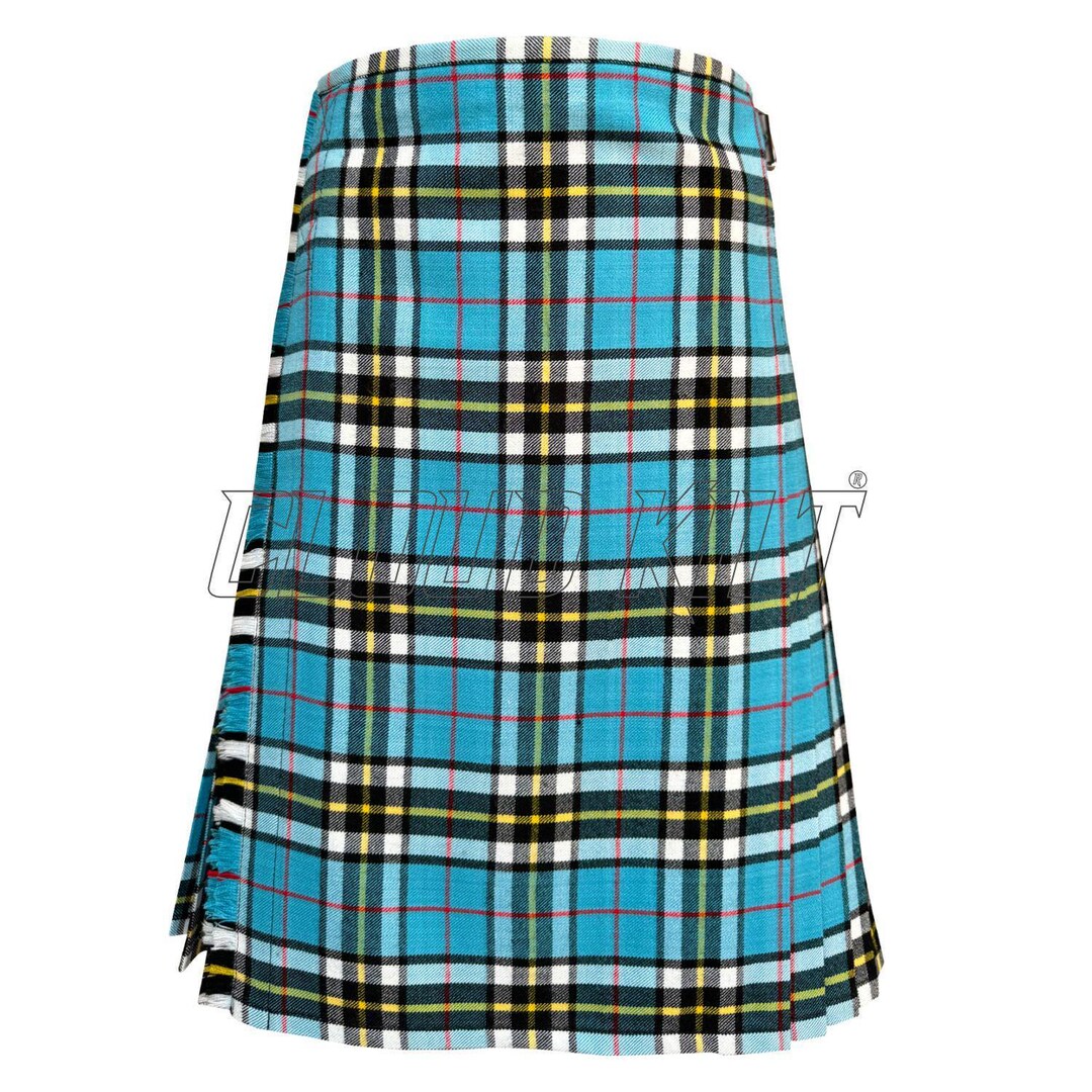 Thompson Blue Tartan Kilt: Custom 8 Yard Acrylic Scottish Kilt - Etsy