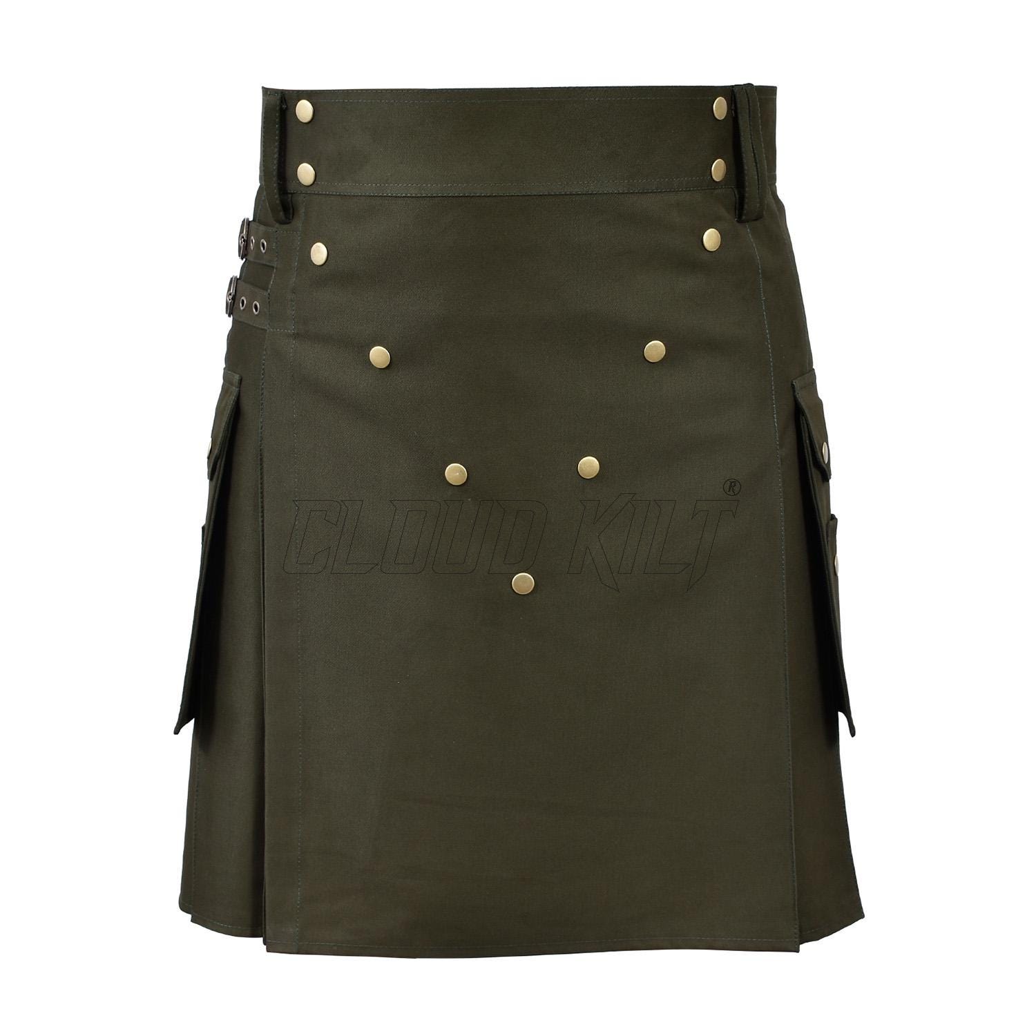 CLOUD KILT Custom Made Kilts for Men, Utility Kilt, 100% Cotton Jeans ...