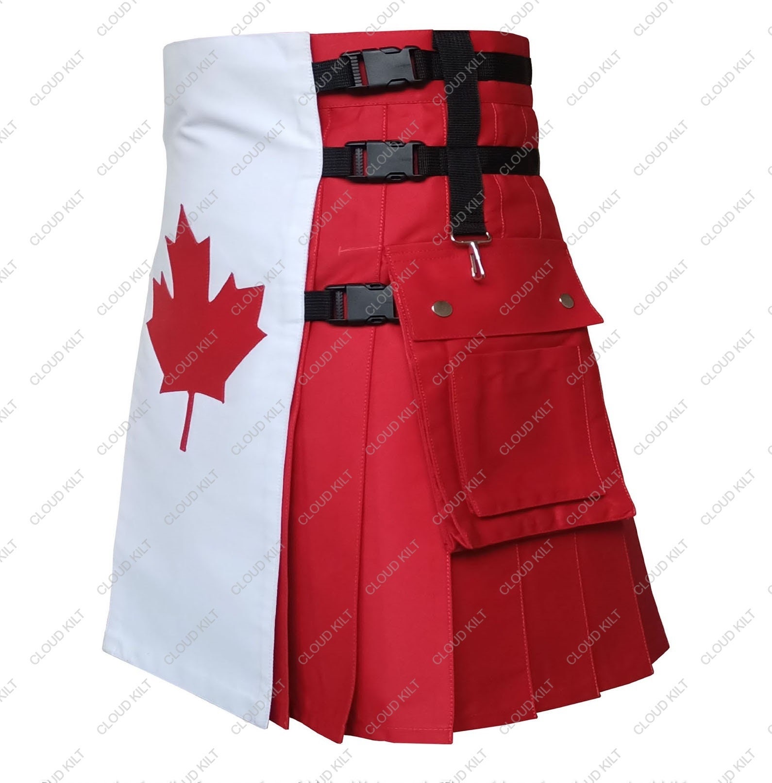 Canadian Flag Men's Kilt Kilt for Men Utility Kilt Fashion Kilt Two ...