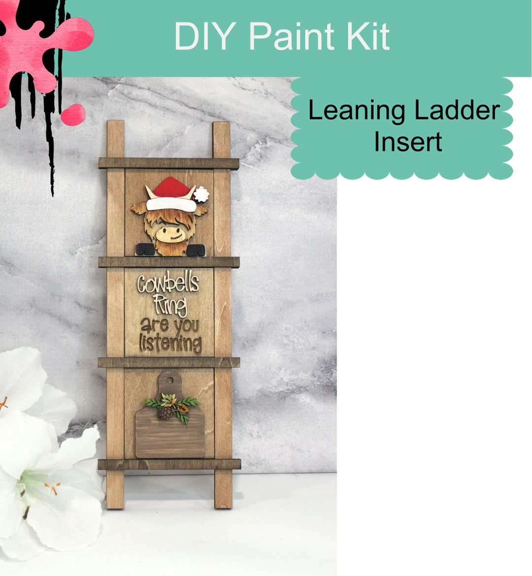 Leaning Ladder Insert, DIY Wood Project, Tiered Tray Decor, DIY ...