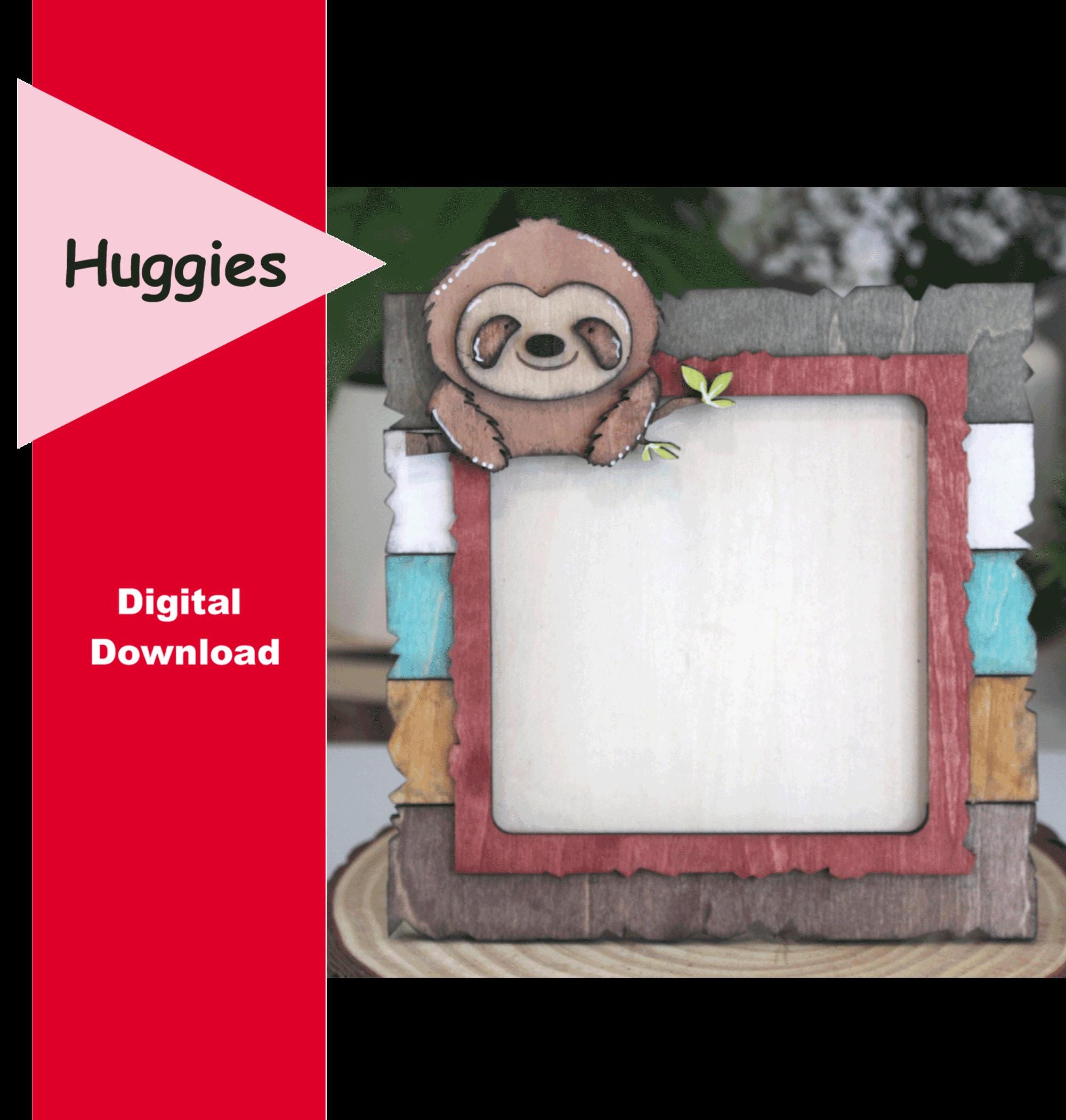 Huggies Sloth, Hang Over a Mug, Frame, Plant, Etc. Tiered Tray Decor ...