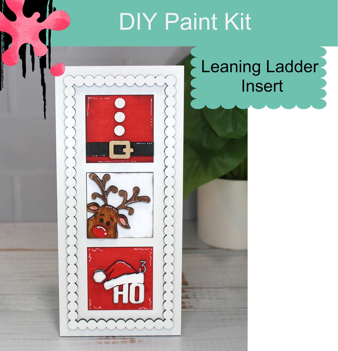 Leaning Ladder Insert, DIY Wood Project, Tiered Tray Decor, DIY ...
