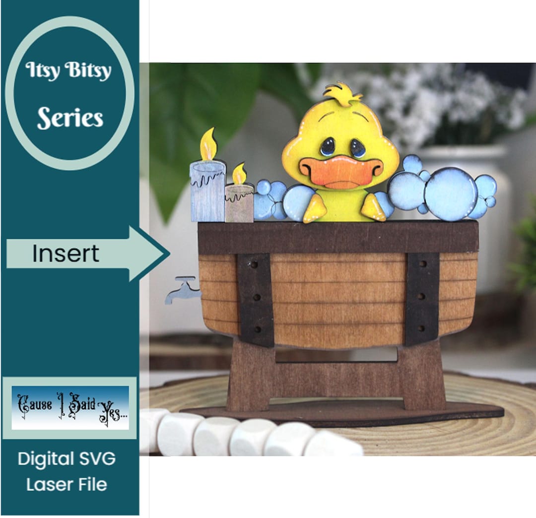 Interchangeable Bubble Bath Duck Insert, Home Decor, Shelf Sitter ...
