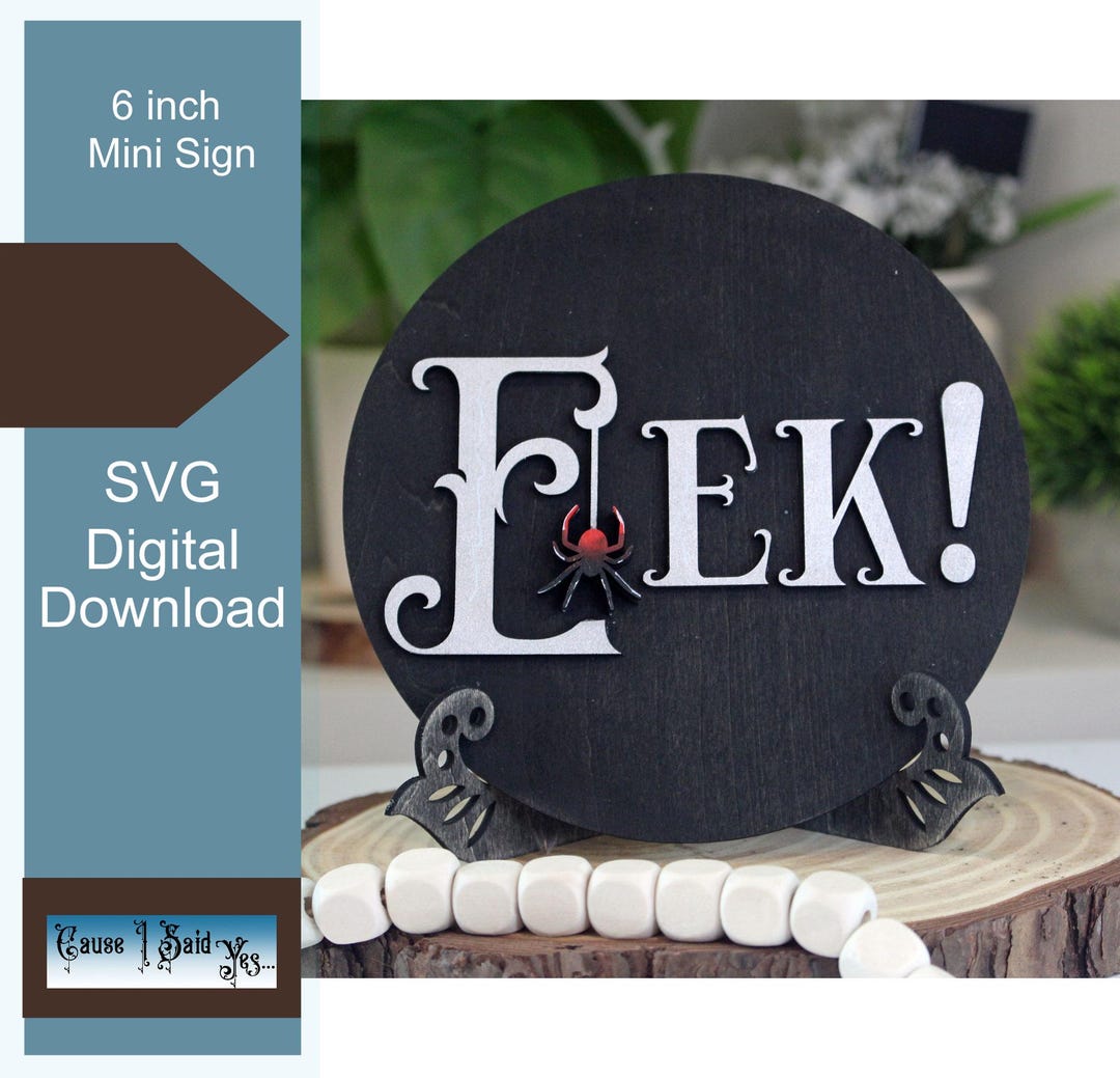 Display Sign, Halloween, Eek!, 6 Inch Sign for Hanging or Easel Display ...
