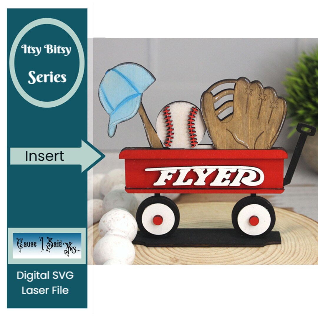 Interchangeable Baseball Insert, Home Decor, Tiered Tray Decor, Rustic ...