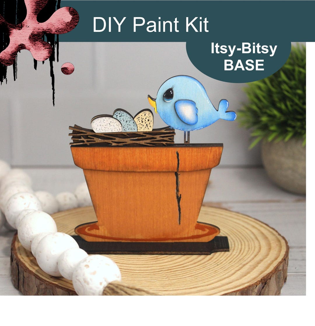 Clay Pot Base for Itsy Bitsy Inserts, DIY Wood Project, Tiered Tray ...