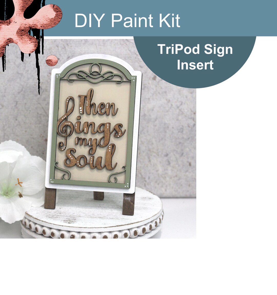 Tripod Interchangeable Insert, Fancy Interchangeable Sign, Tiered Tray ...