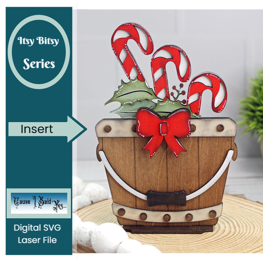 Interchangeable Candy Canes Insert, Home Decor, Shelf Sitter, Rustic ...