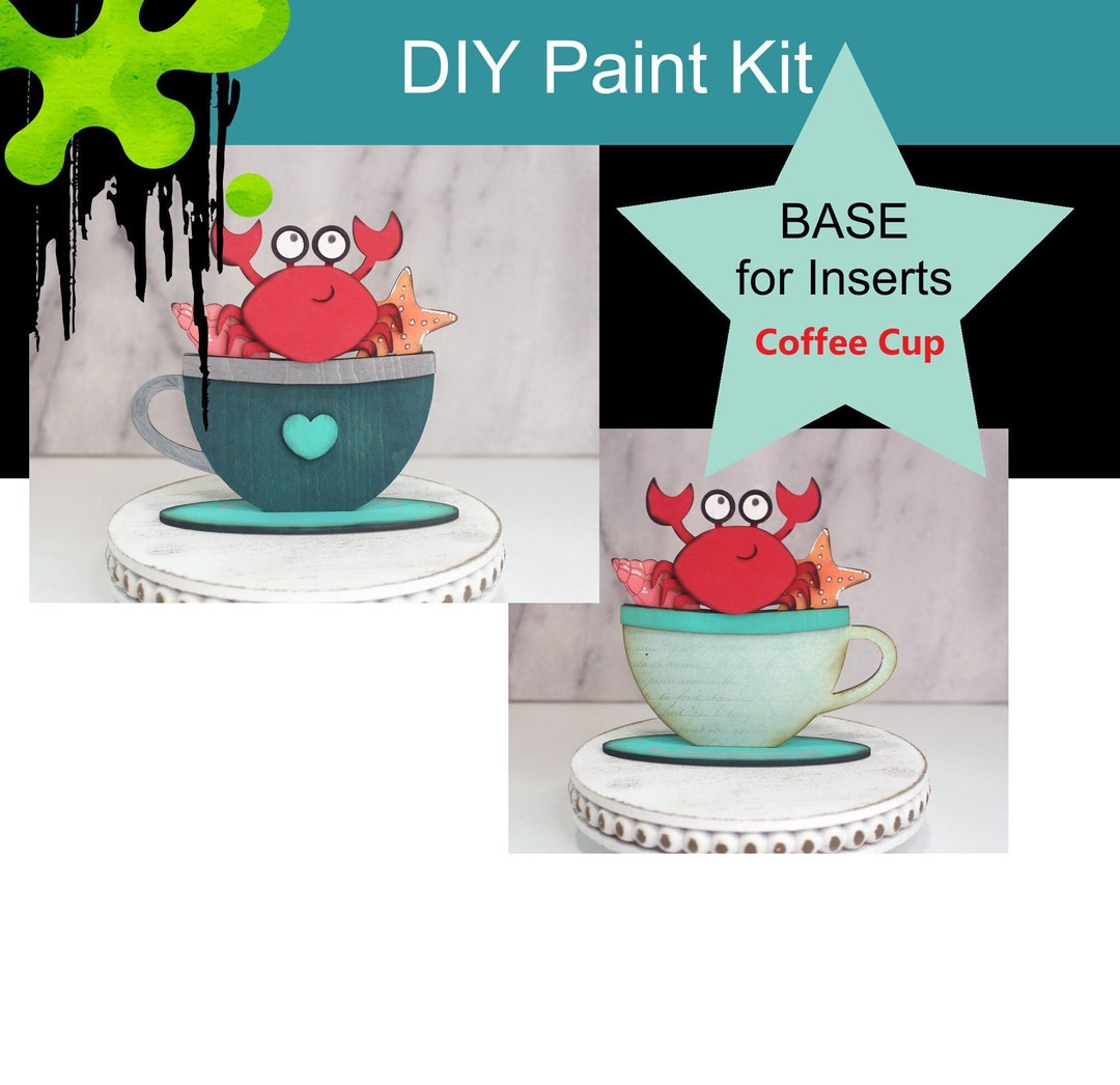 Coffee Cup Base for Tiny Basket Inserts, DIY Wood Project, Tiered Tray ...