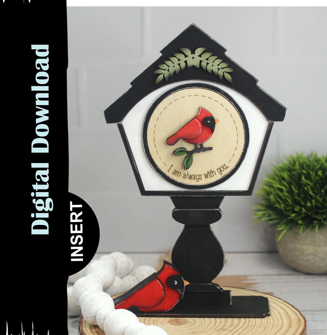 Interchangeable Cardinal Insert for Snazzy Frame/birdhouse, Home Decor ...