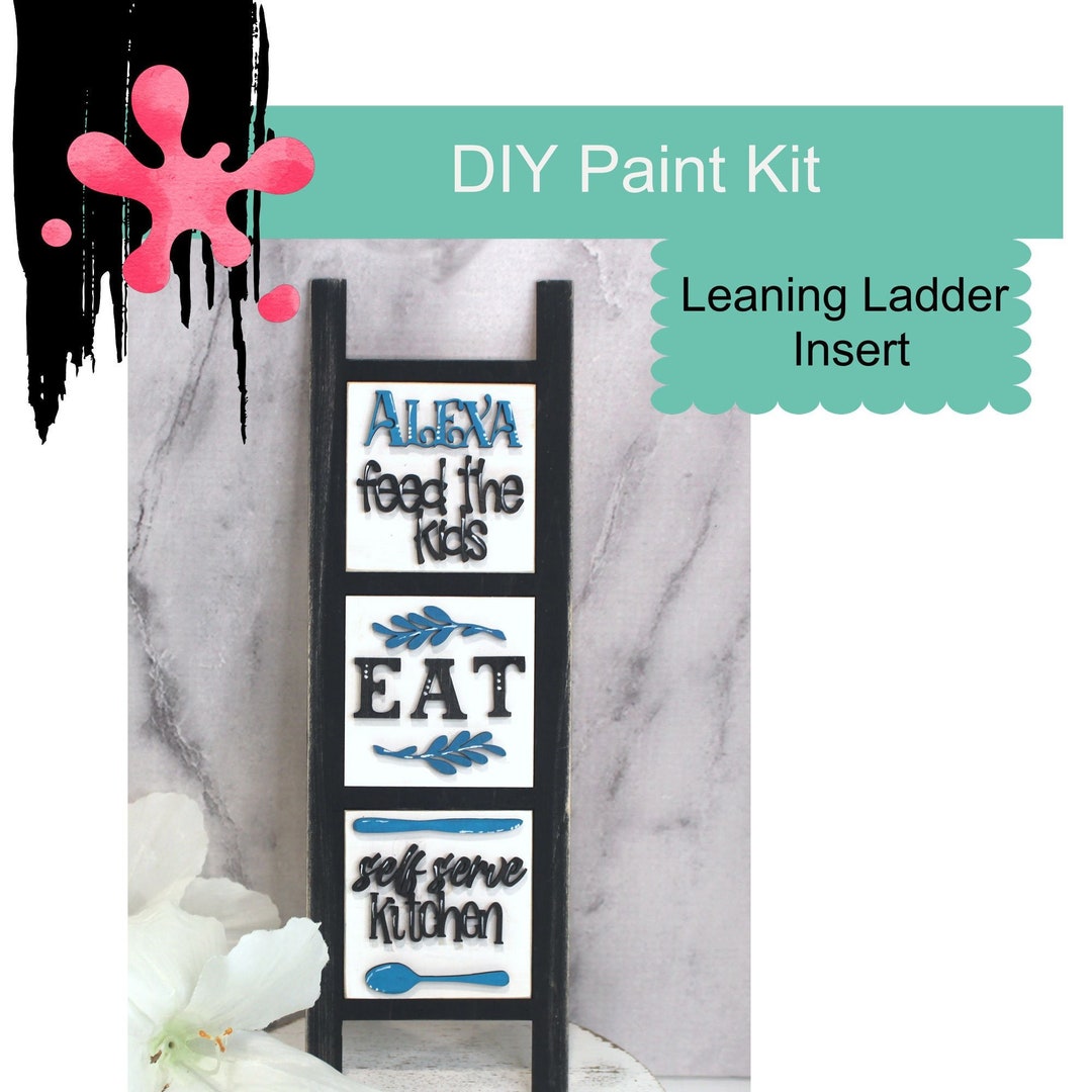 Leaning Ladder Insert, DIY Wood Project, Tiered Tray Decor, DIY ...