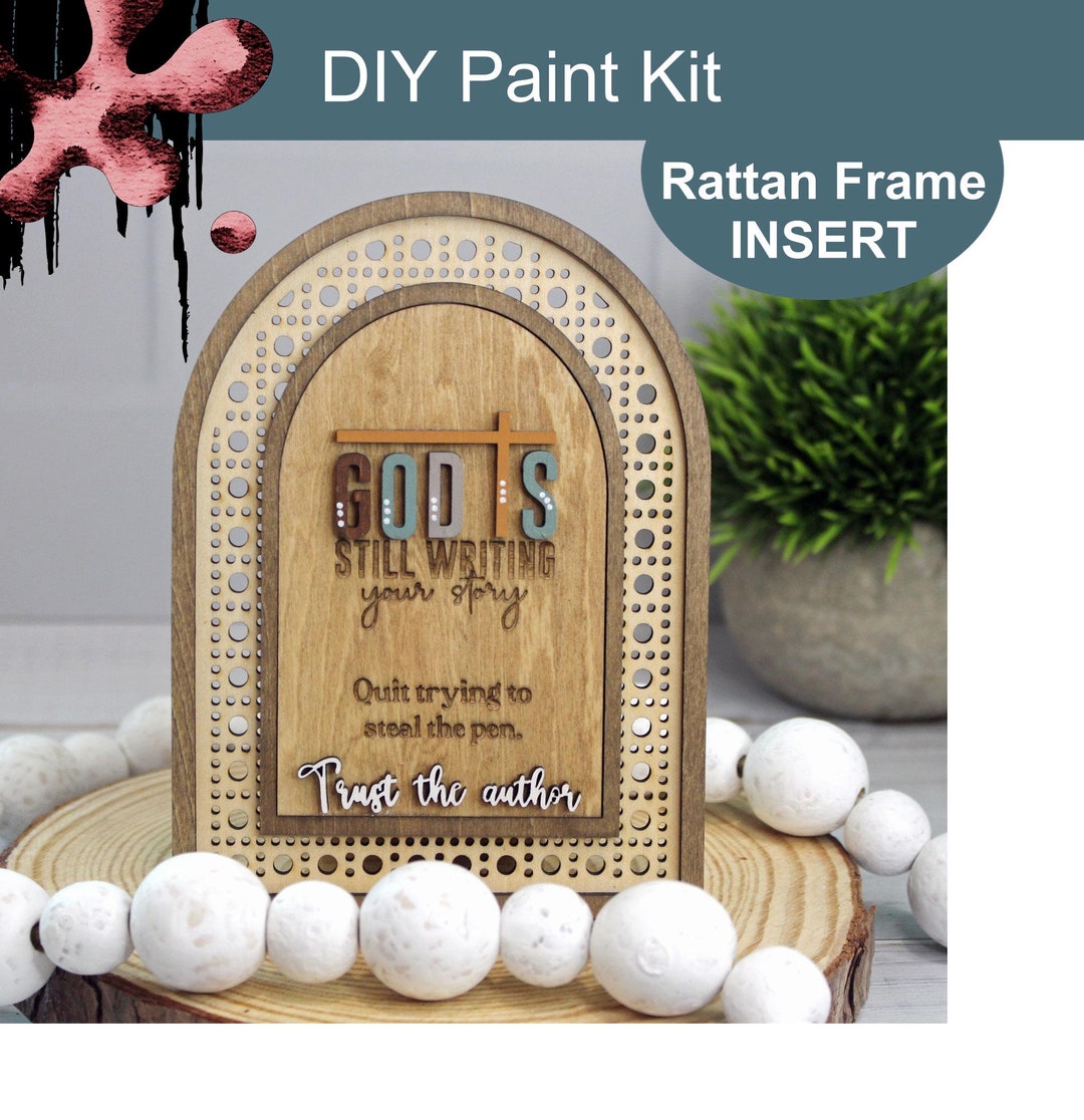 Rattan Frame Insert, DIY Wood Project, Tiered Tray Decor, DIY ...