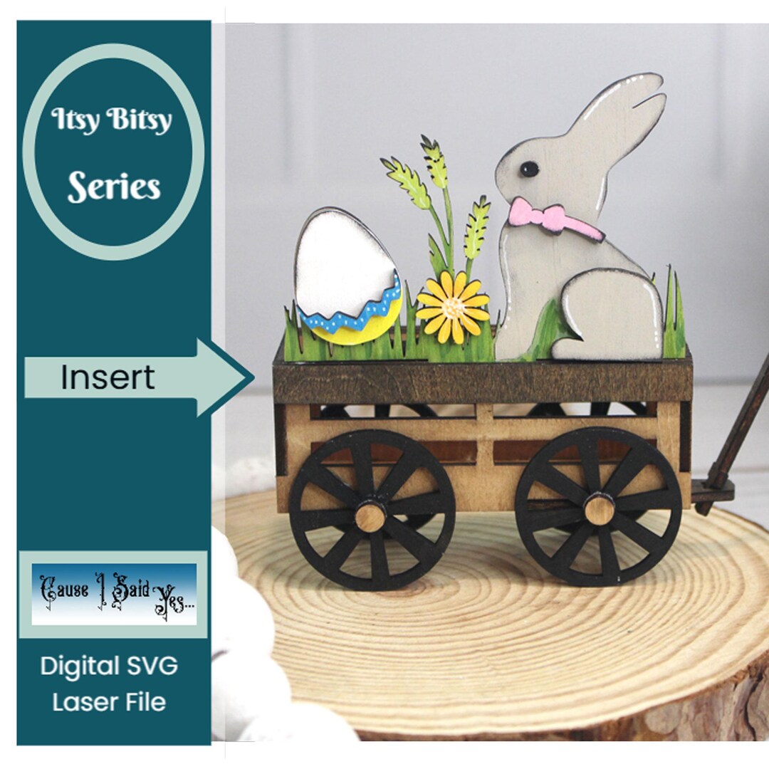 Interchangeable Easter Bunny Insert, Home Decor, Shelf Sitter, Tiered ...