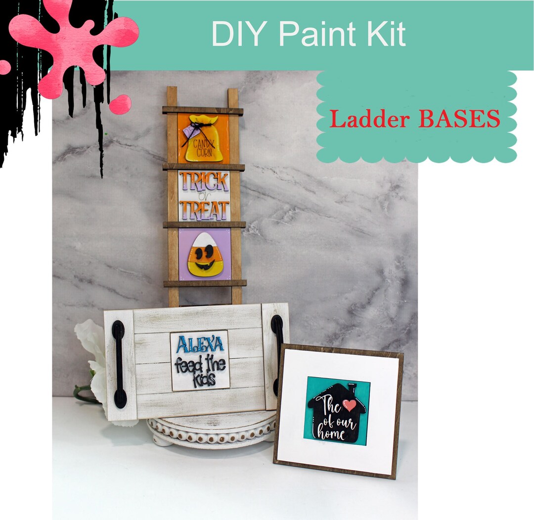 Leaning Ladder Base, DIY Wood Project, Tiered Tray Decor, DIY ...